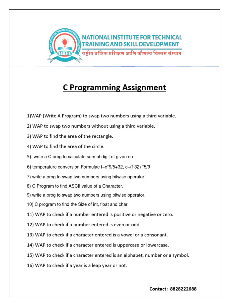 C Programming Assignment | PDF | Numbers | Mathematics