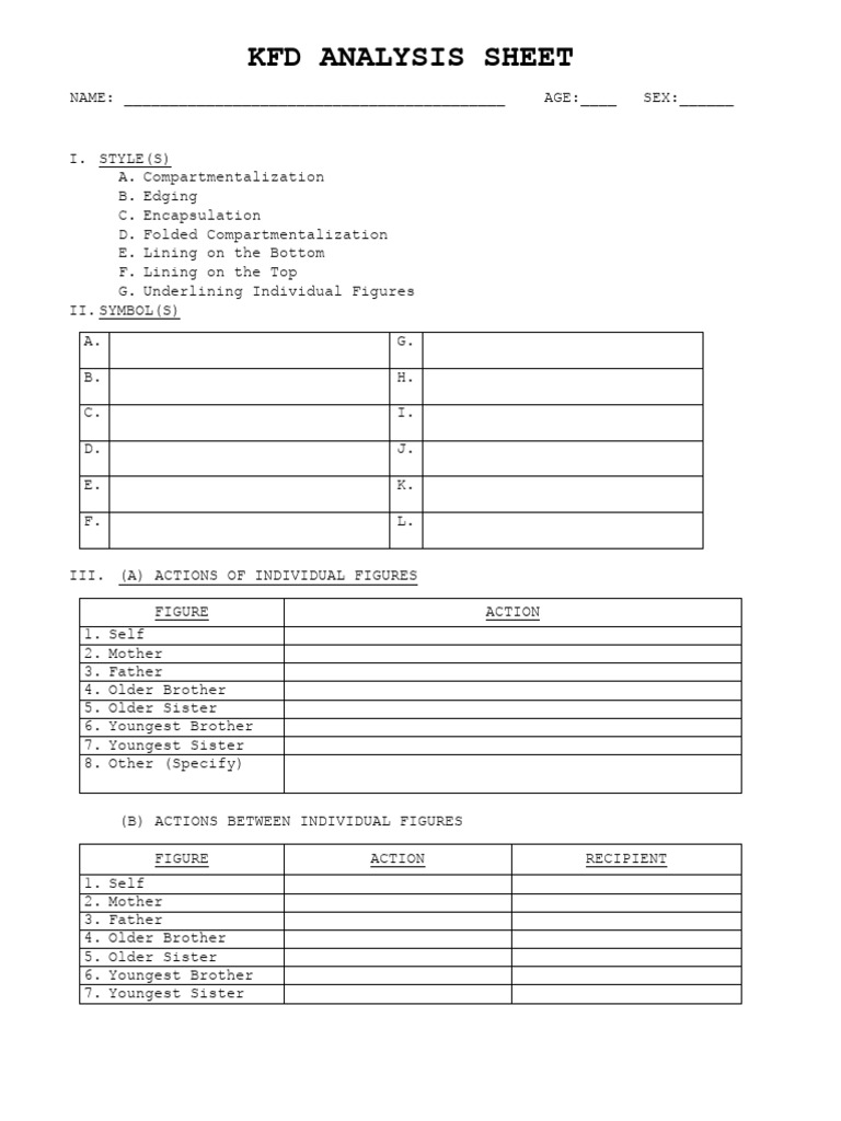 KFD Analysis Sheet | PDF