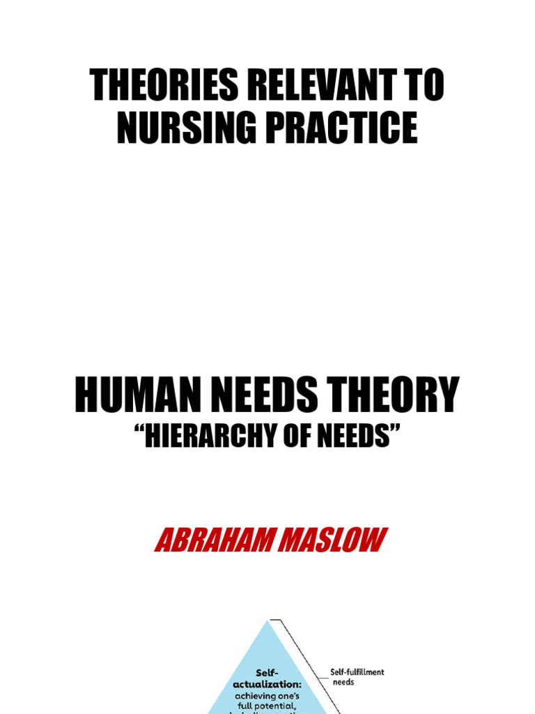 Theories Relevant To Nursing Practice | PDF | Psychology ...
