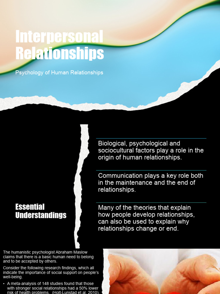 Human Relationships - Interpersonal Relationships | PDF | Attachment Theory | Love
