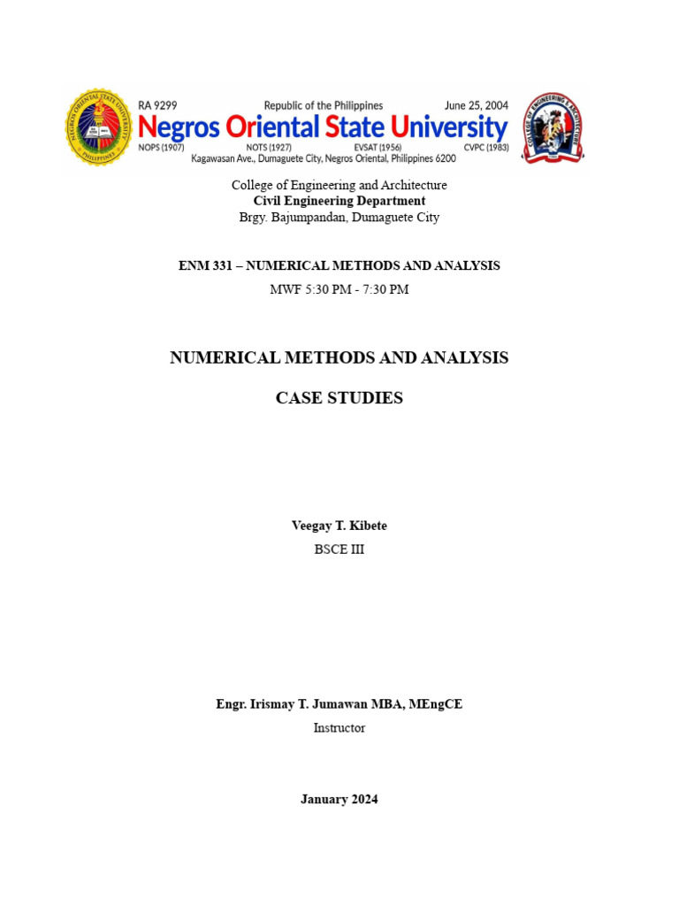 Case Studies | PDF | Algorithms | Numerical Analysis