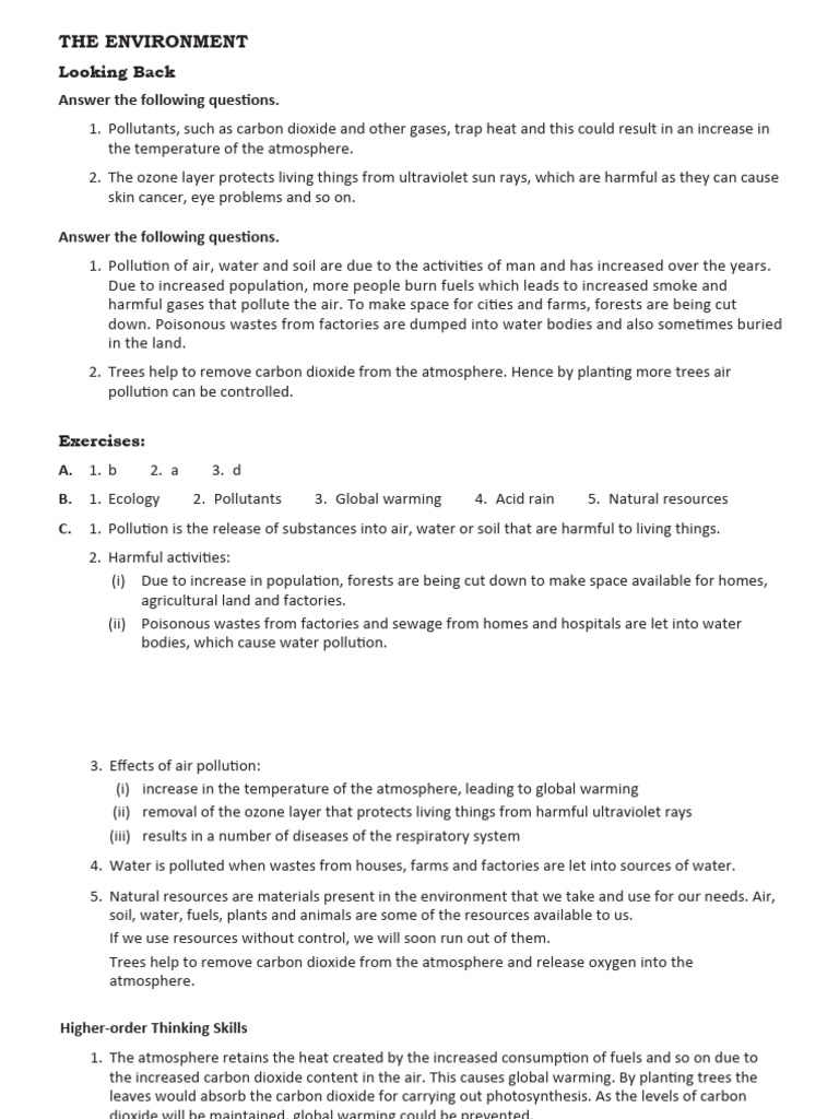 Class 5 Environmental Studies Guide | PDF | Atmosphere Of Earth | Soil