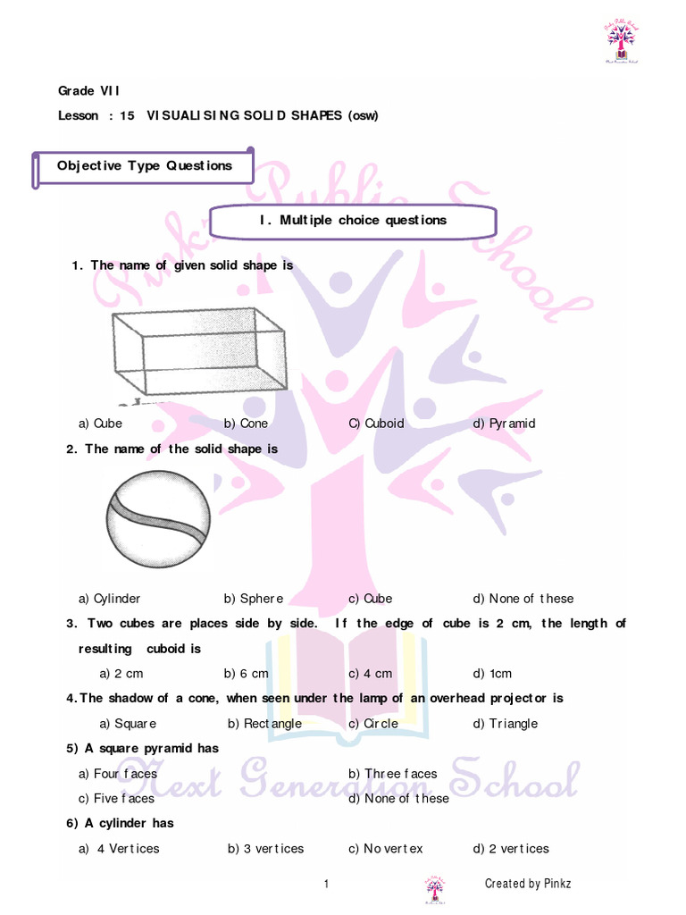 Chapter 15. Visualising Solid Shapes | Download Free PDF | Triangle | Shape