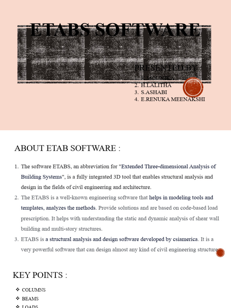 Etabs Software | PDF | Structural Load | Structural Analysis
