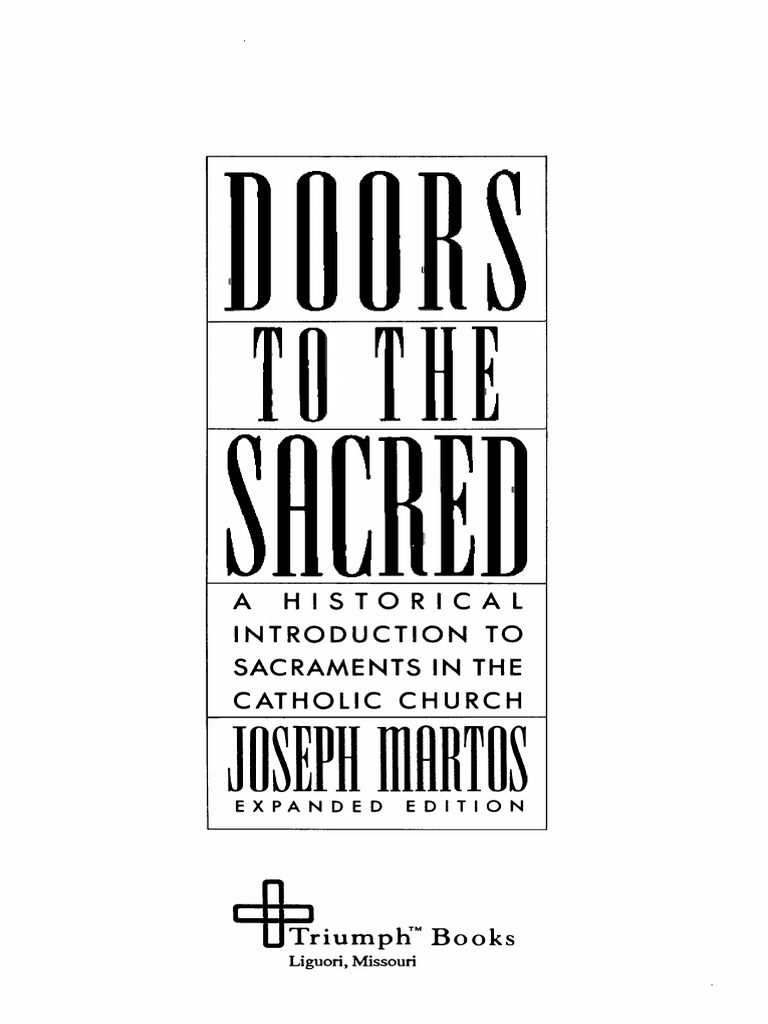 Martos Joseph Doors To The Sacred A Historical Introduction To ...