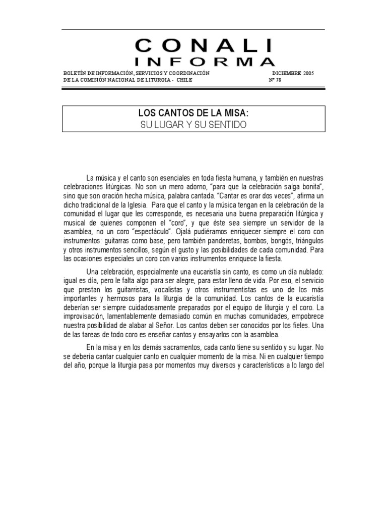 Cantos Misa | PDF
