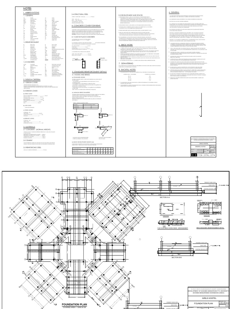 Girls Hostle Structural | PDF | Concrete | Reinforced Concrete