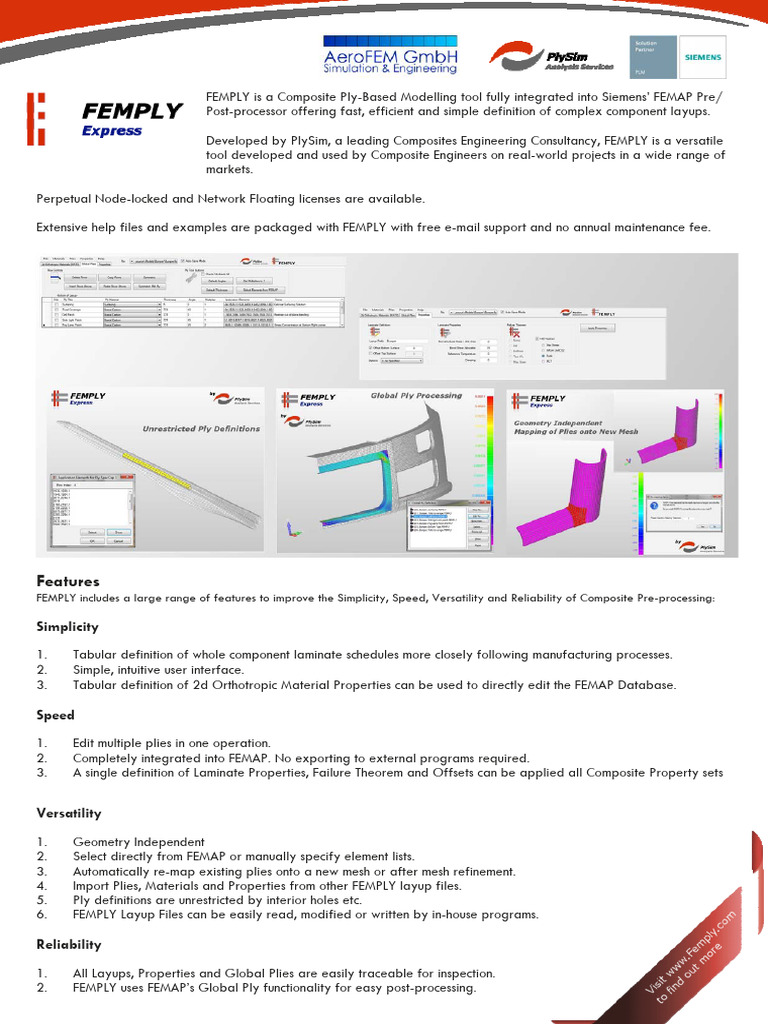 AeroFEM-FEMPLY Brochure | PDF | Composite Material | Reliability Engineering