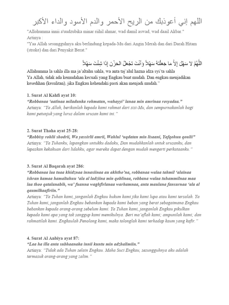 Doa dan Pintu Rezeki dalam Al Kahfi 10 | PDF