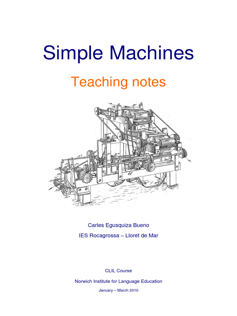 Teaching Notes | PDF | Machines | Weight