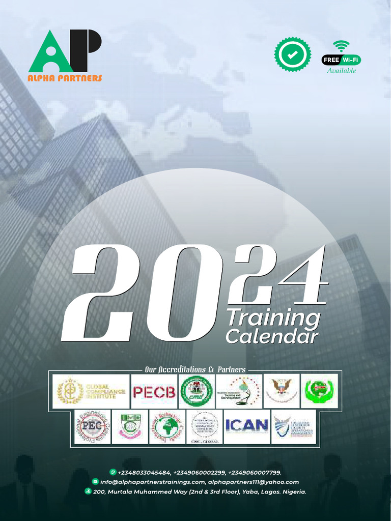 Alpha Partners Training Calendar 2024-2025 | PDF | Accounting ...