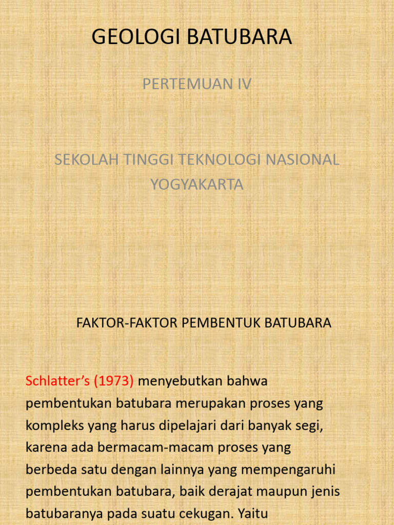 Geologi Batubara IV | PDF | Ilmu Sosial | Sains & Matematika