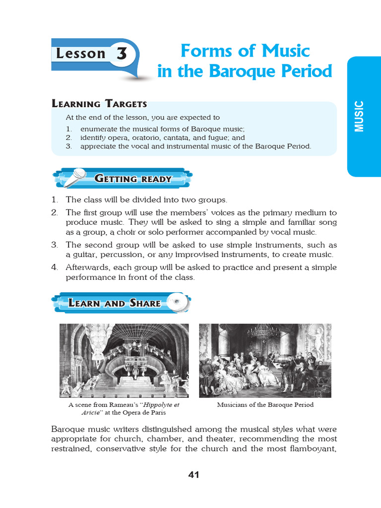 12 - Lesson 3 z33dTf | PDF | Baroque Music | Johann Sebastian Bach