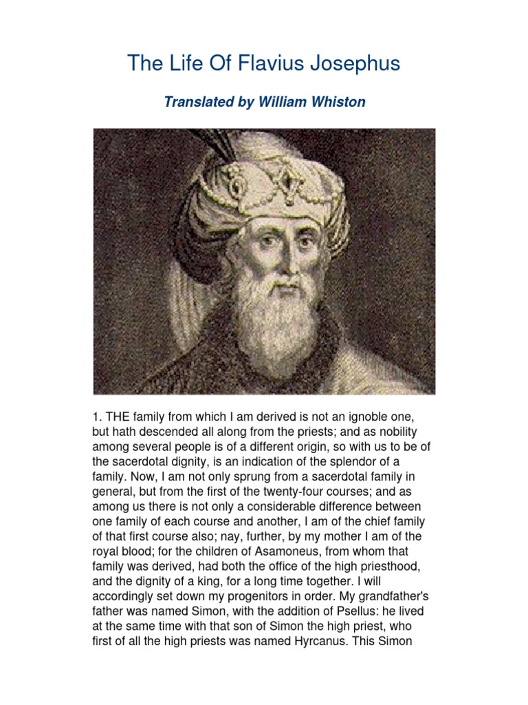 The Life of Flavius Josephus | PDF