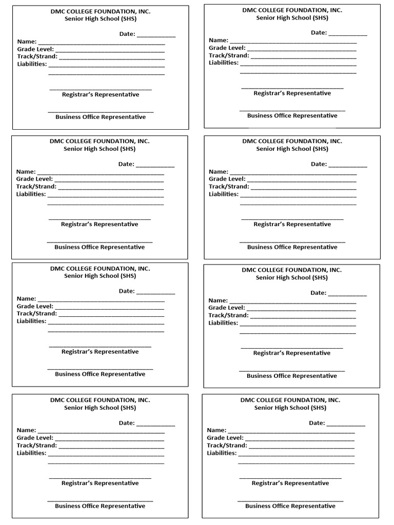 Clearance Slip | PDF | Secondary Education | Childhood