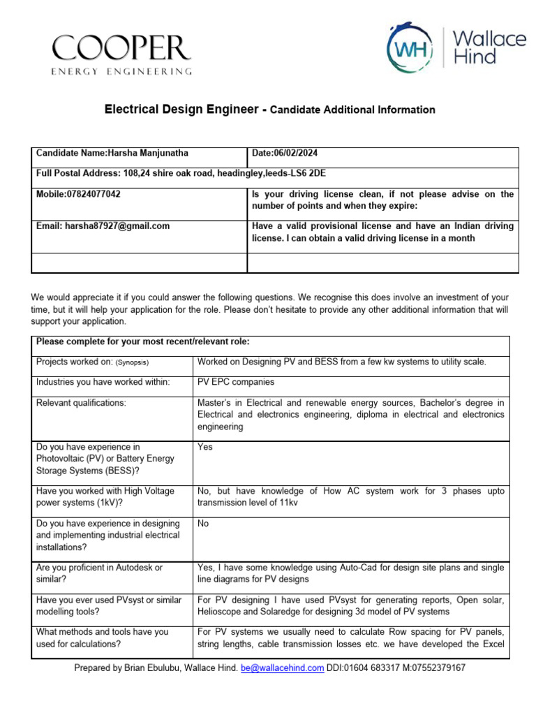 Electrical Design Engineer - Addendum | PDF | Photovoltaics ...