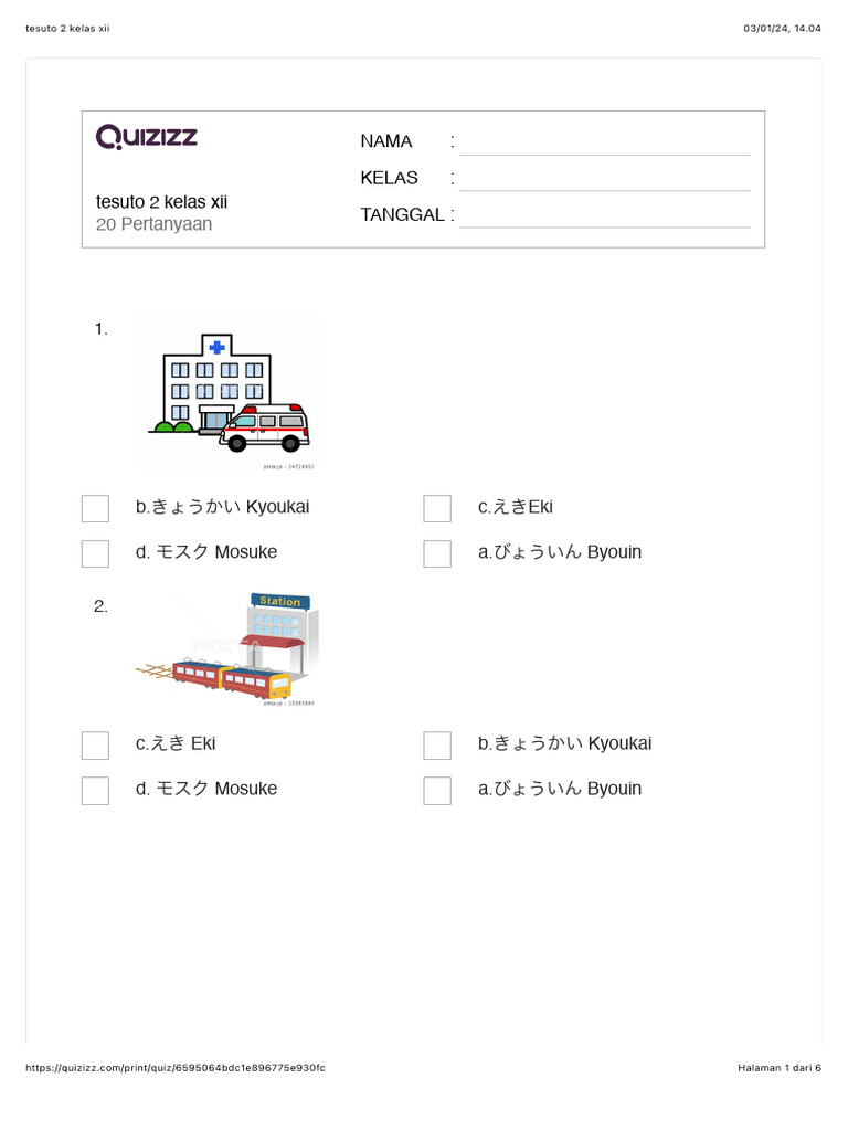 Tesuto 2 Kelas Xii | PDF