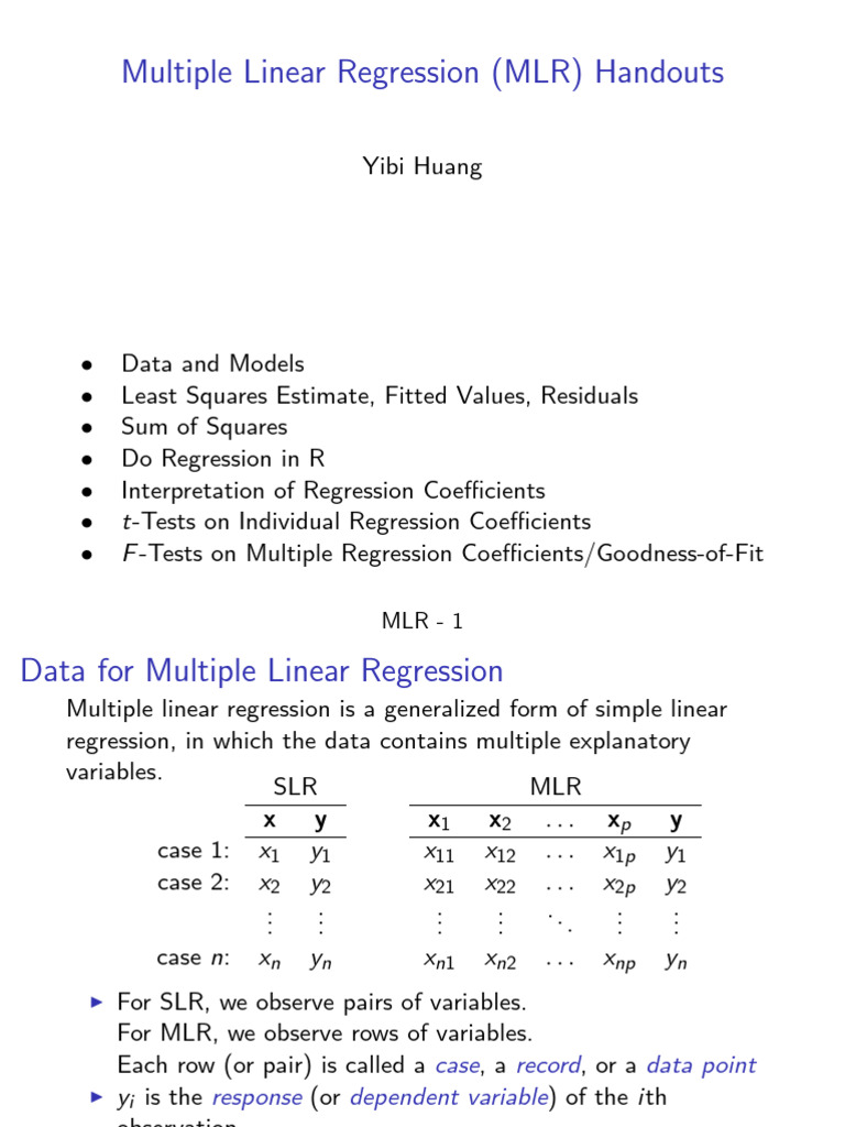 Mukti Linear Regresson | PDF | Errors And Residuals | Regression Analysis
