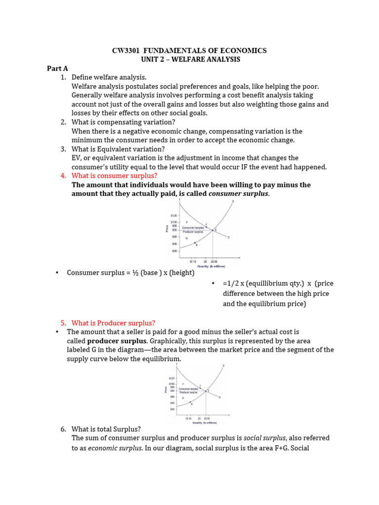 Unit 2 | PDF | Economic Surplus | Economic Equilibrium