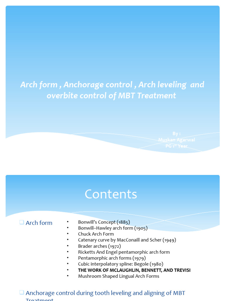 MBT Arch Form | Download Free PDF | Orthodontics | Tooth