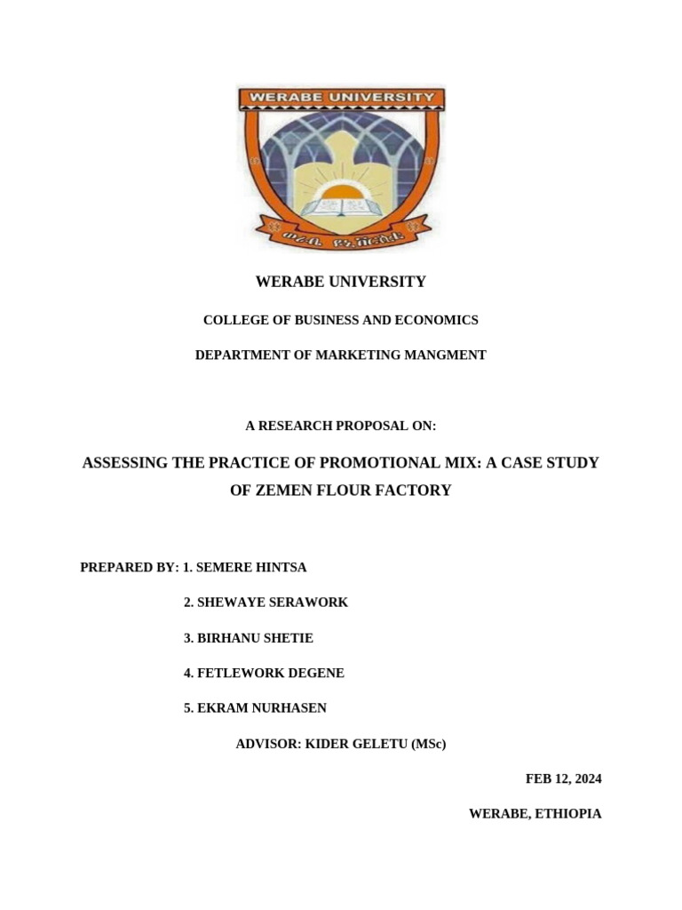 Werabe University | PDF | Brand | Marketing