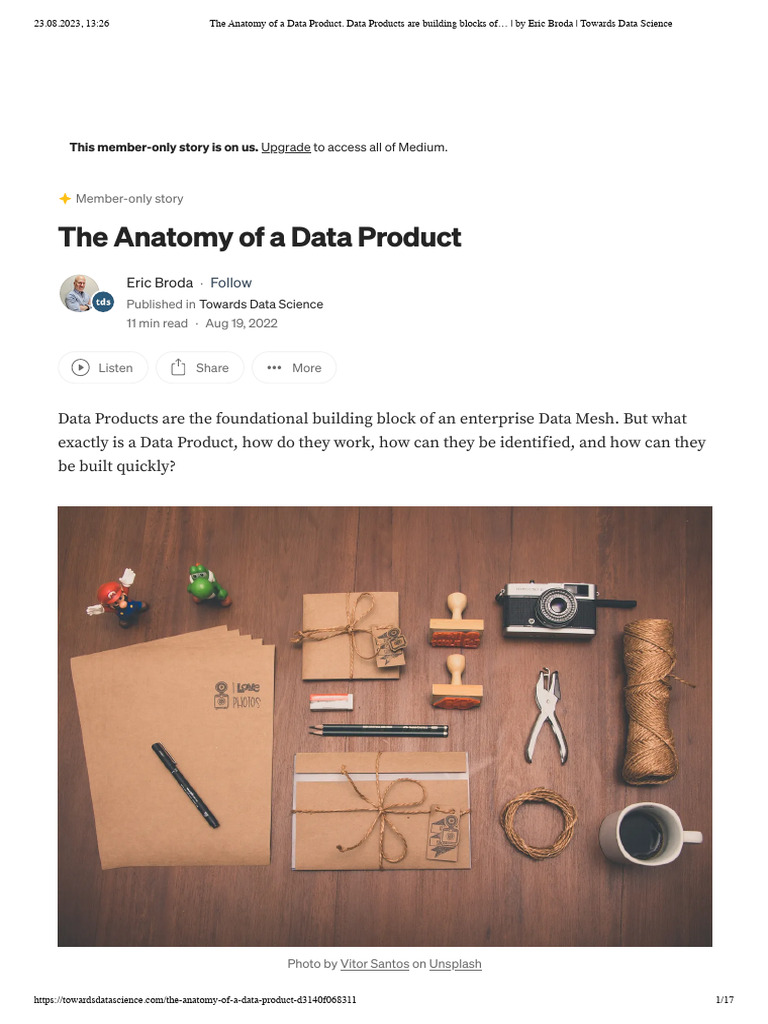 The Anatomy of A Data Product Data Products Are Building Blocks | PDF ...