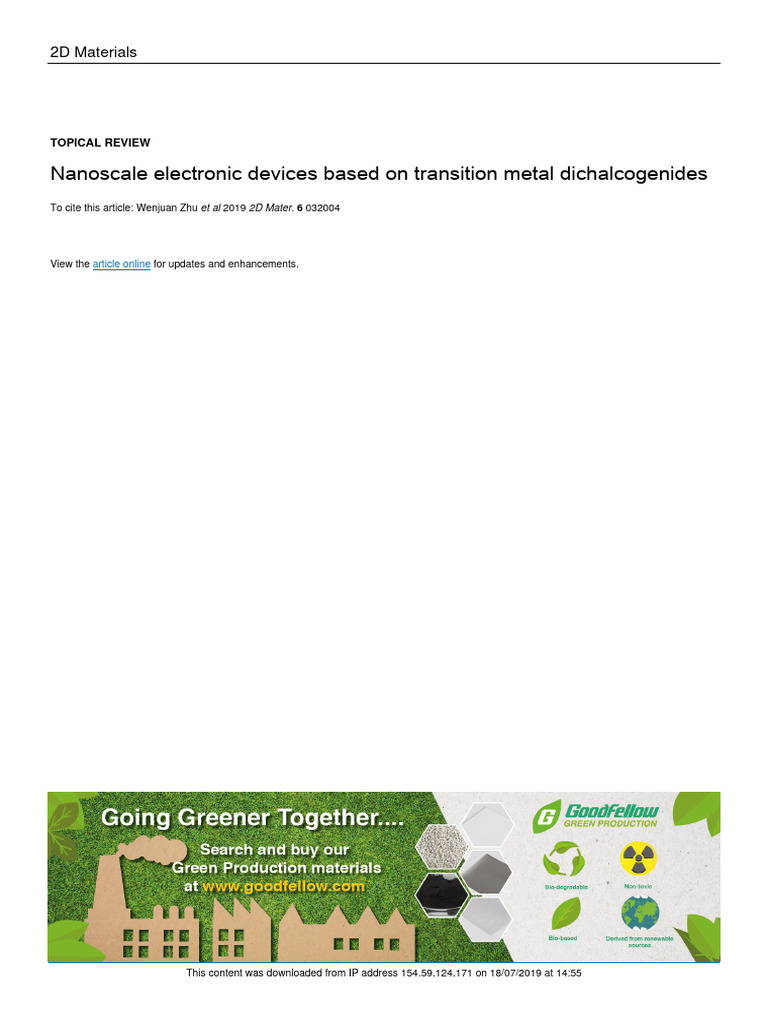 1 Rev Nanoscale Electronic Devices | PDF | Field Effect Transistor ...