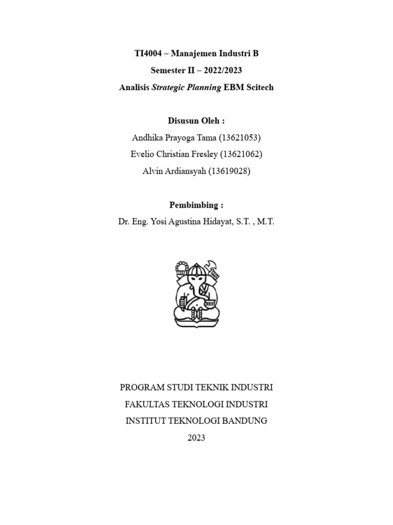 Analisis Perancangan Strategis EBM Scitech | PDF