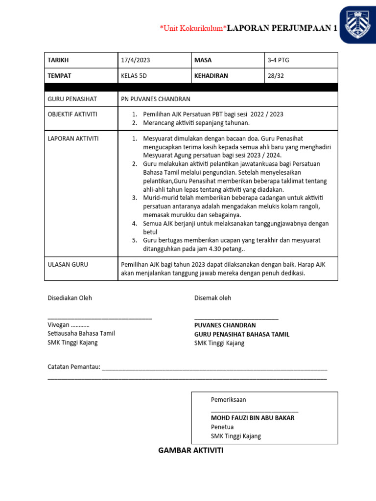 Laporan Perjumpaan 1 | PDF