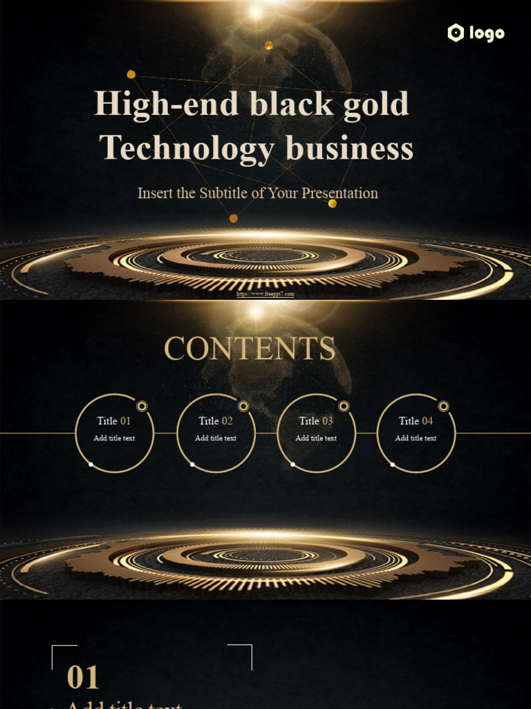 Black Gold Technology Business Slides | PDF | Communication Design ...