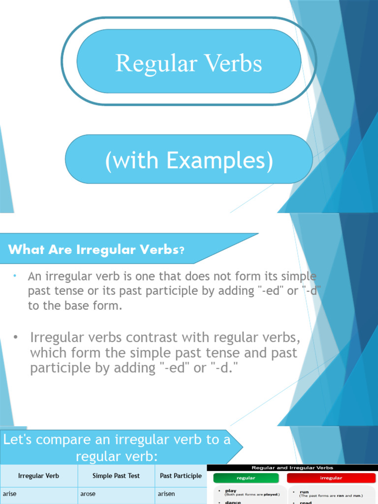 Group 4 Irregular Slideshow | PDF | Verb | Grammatical Tense