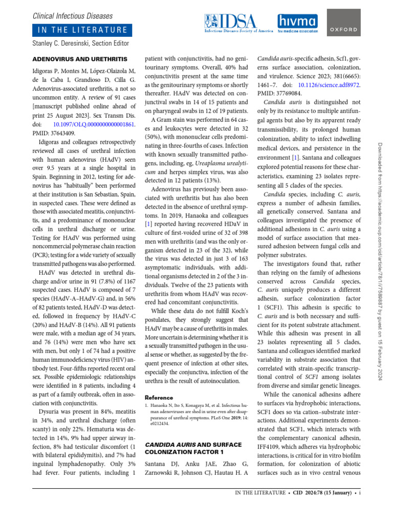 Clinical Infectious Disease Pdf Infection Herpes Simplex