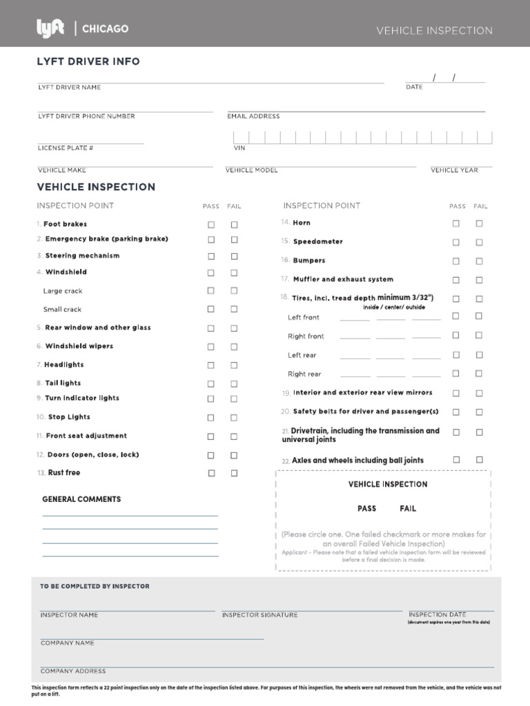 chicago_inspection_form | PDF | Transport | Vehicles