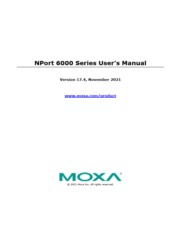 Instruction how to configure NPort_6000_Series | PDF | Port (Computer Networking) | Transmission ...