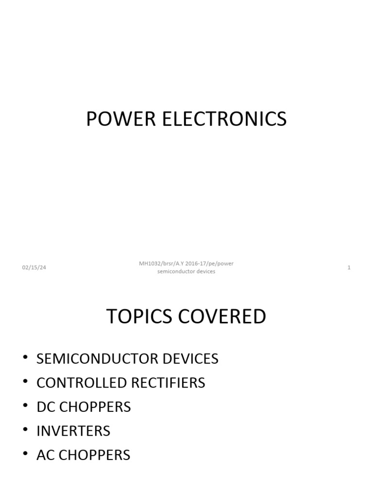Power Semiconductor Devices Pdf Mosfet Field Effect Transistor