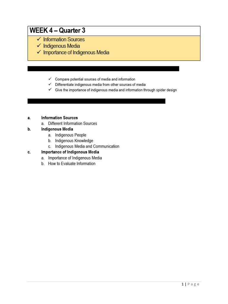 MIL Lesson Activity Sheet Week4 | Download Free PDF | Mass Media ...