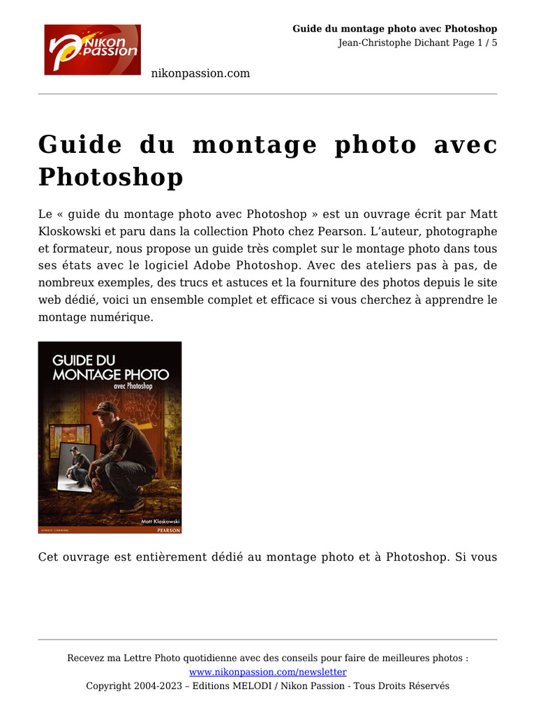Guide Du Montage Photo Avec Photoshop | PDF | Adobe Photoshop