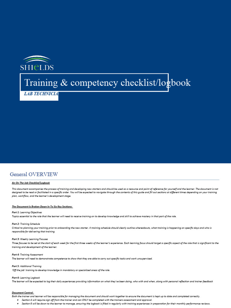 Lab Technician Training Passport (2022) | PDF | Personal Protective ...