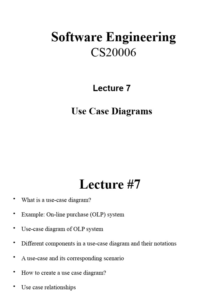 L07 UseCaseDiagram | PDF | Use Case | System