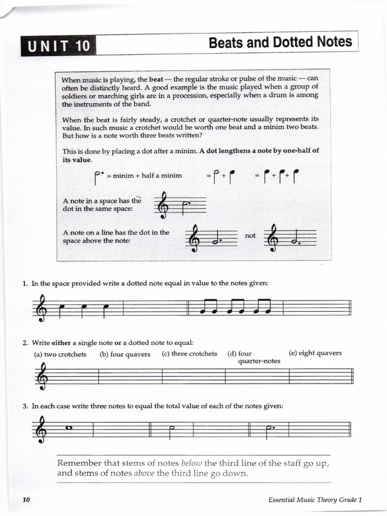 Theory Grade 1 Units 10-17 | PDF