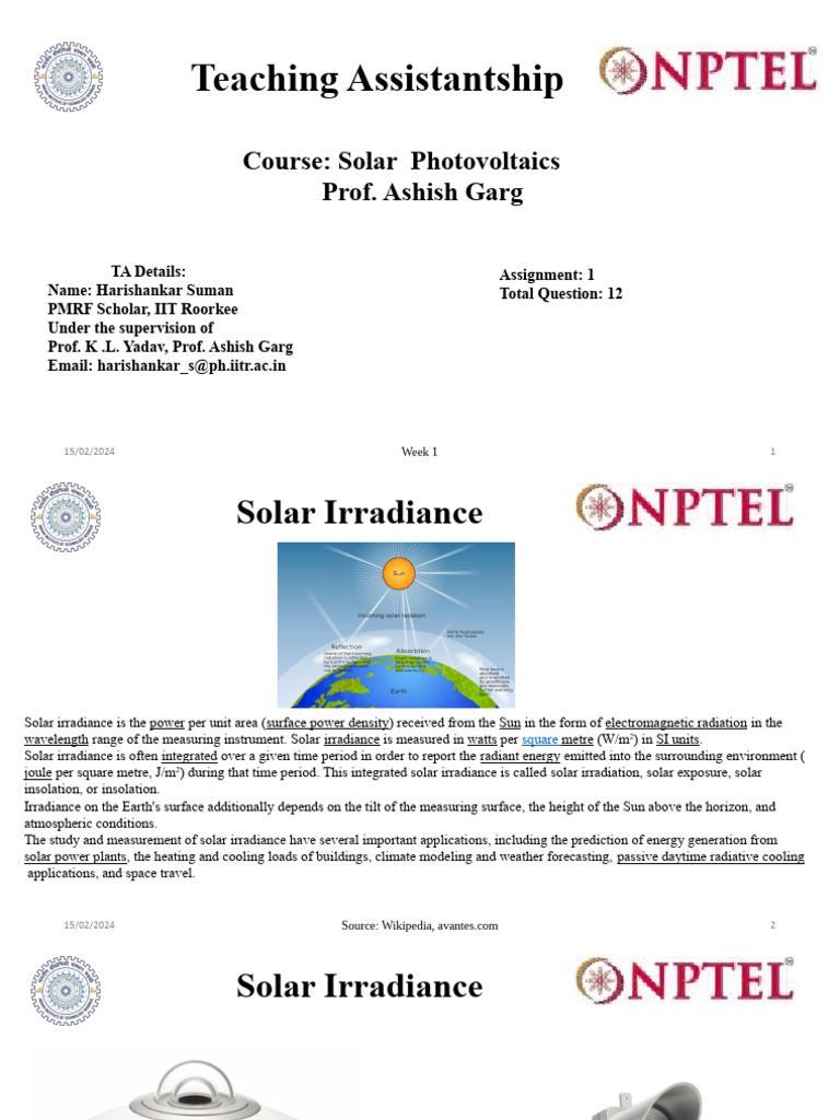2024 Solar Assignment 1 | PDF | Astronomy | Metrology