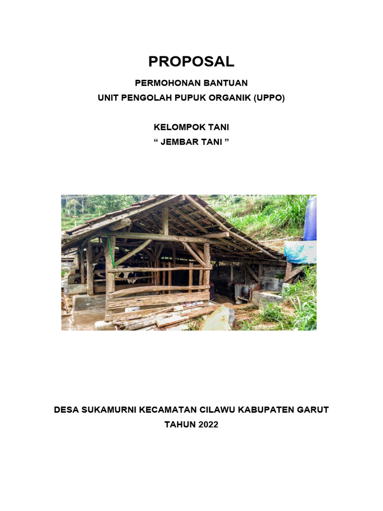 Rian Proposal Permohonan Bantuan Unit Pengolahan Pupuk Organik Jembar ...