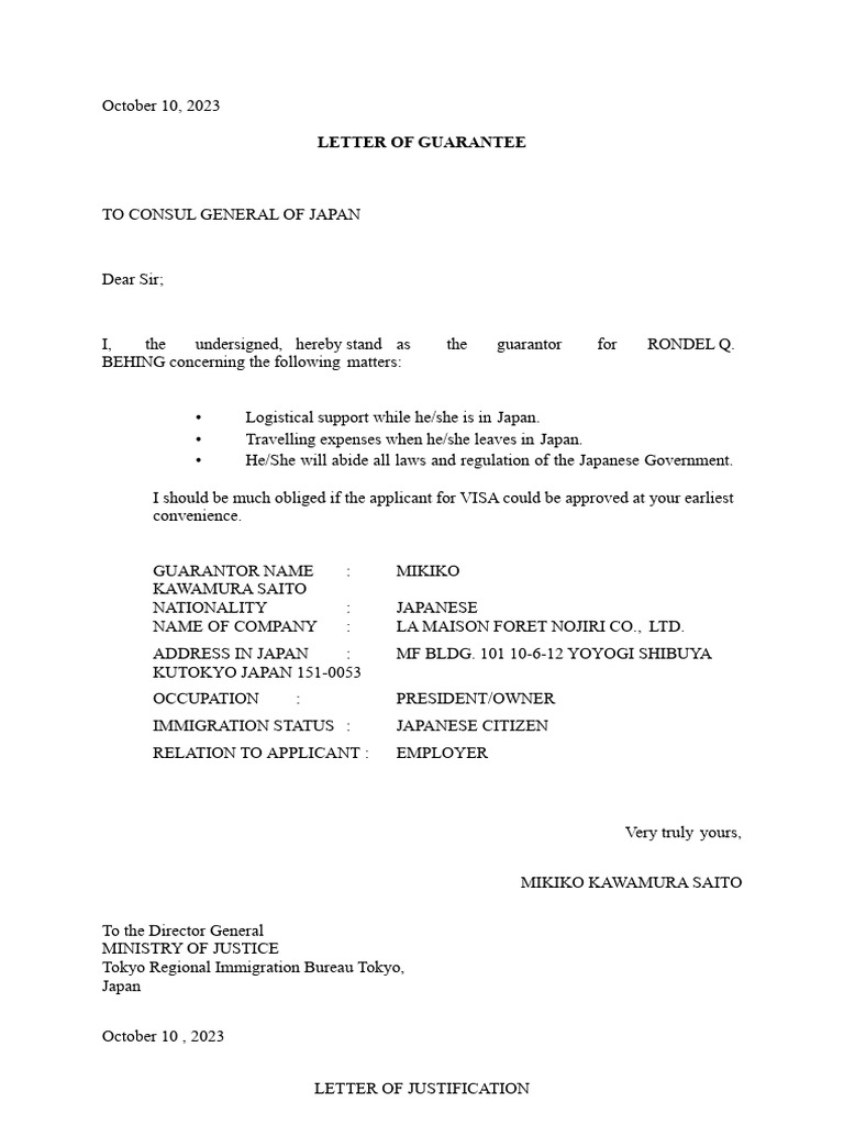 OFW Contract Japan | PDF | Employment | Travel Visa