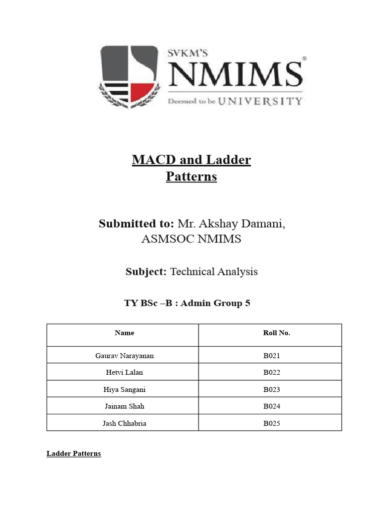 MACD and Ladder Patterns Explained | PDF | Financial Markets | Market ...