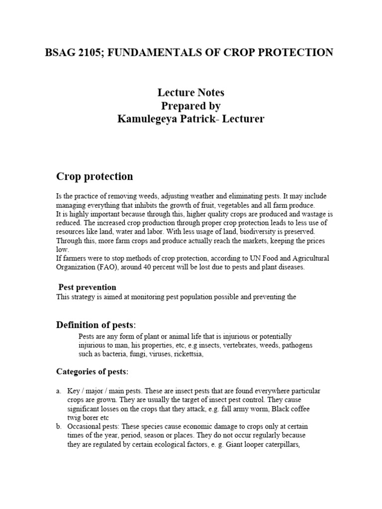 Types and Impact of Pest Damage | PDF | Pest (Organism) | Agriculture