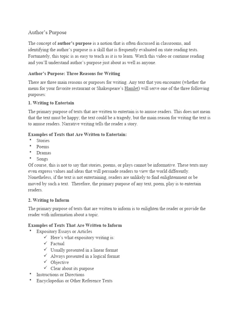 Author S Purpose Pdf Persuasion Human Communication