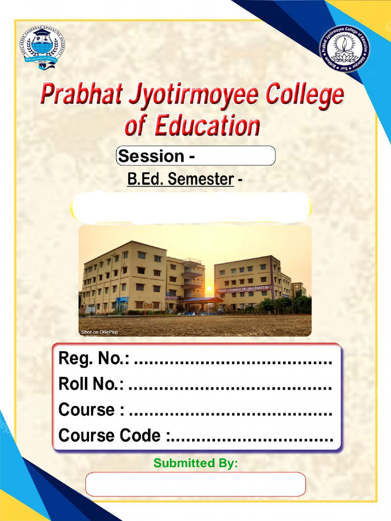 Pjce Internal Assessment Front Page Copy (1) - 2 - 01 | PDF