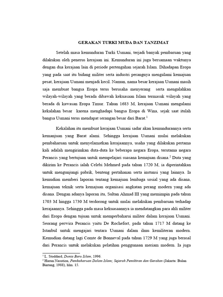 Gerakan Turki Muda Dan Tanzimat | PDF | Sejarah