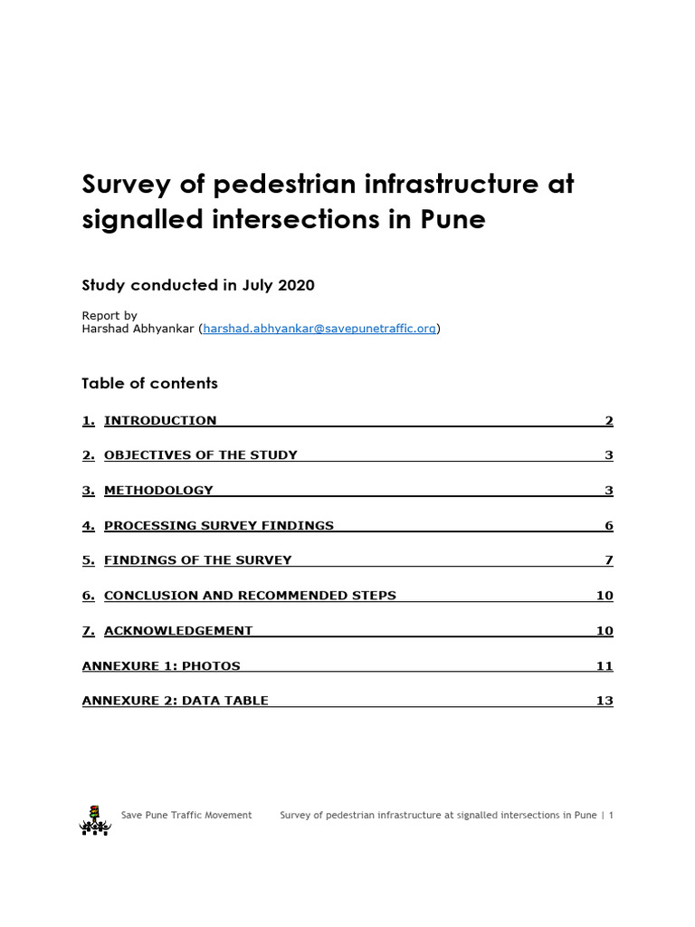 Report On Intersections Survey | PDF | Intersection (Road) | Traffic Light