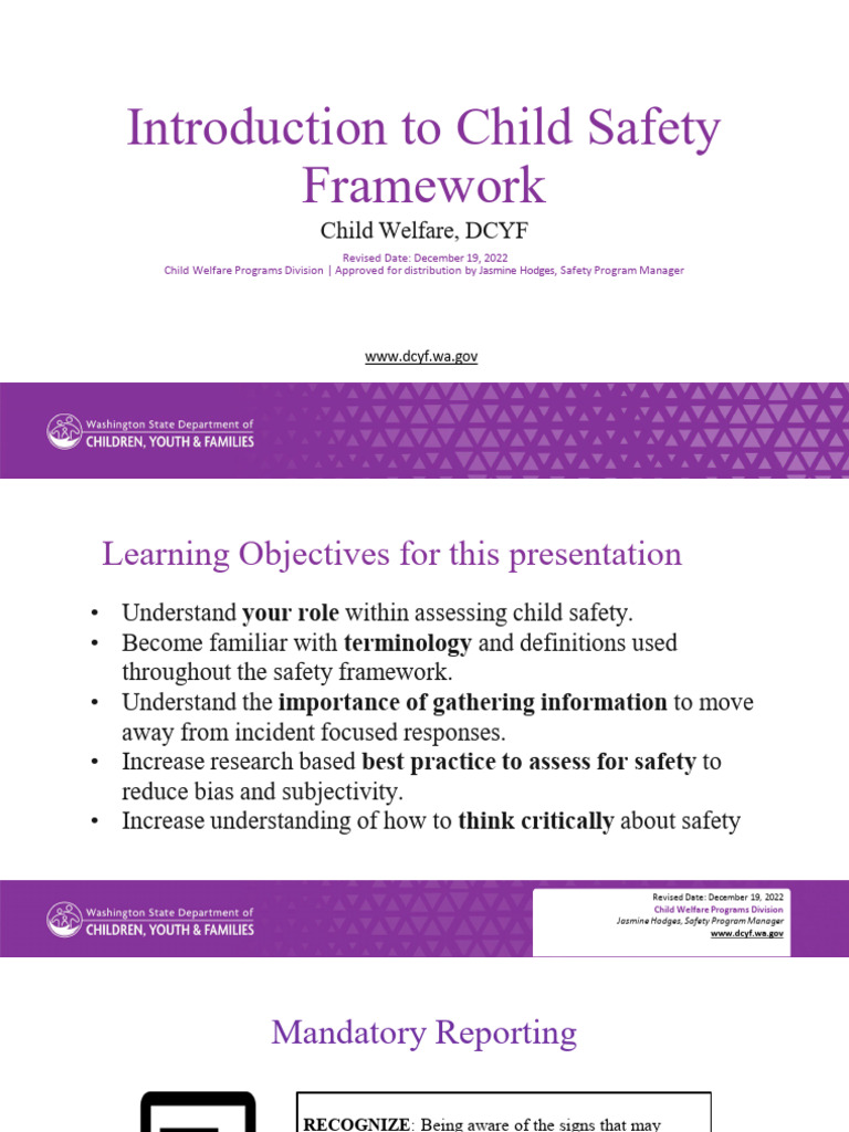 ChildSafetyFramework Presentation | Download Free PDF | Child ...